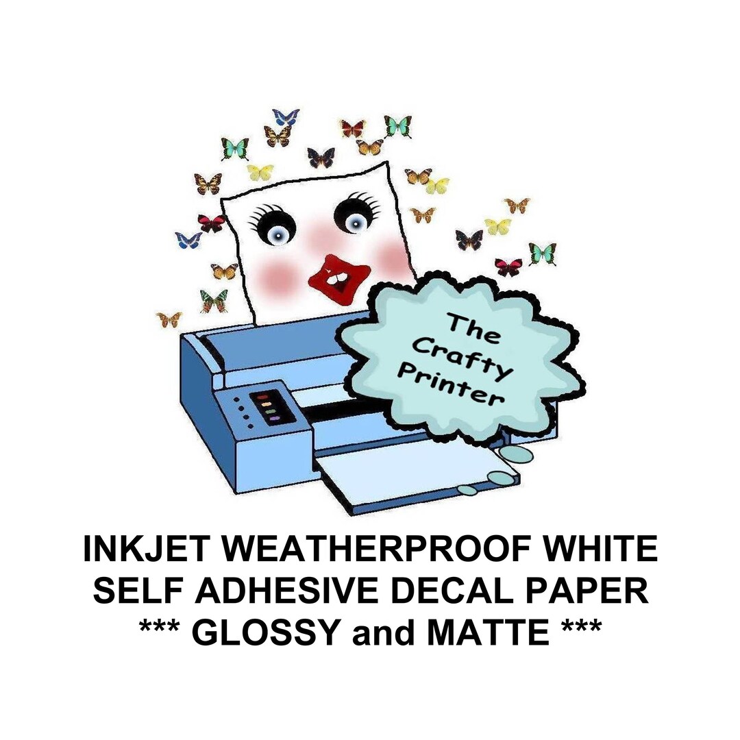 Weatherproof Inkjet Decal Paper: Glossy or Matte Finish - Etsy