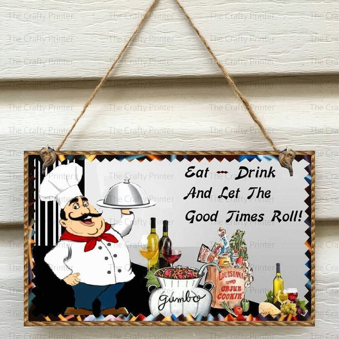 CAJUN CHEF 8x12 PLAQUE * White & African American Signs - Choice of ...