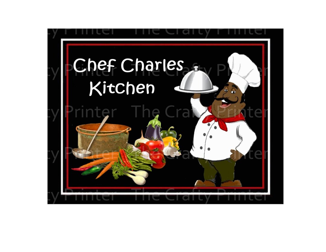 FIVE DIFFERENT DESIGNS Your Name Magnet Chef Decor - Choice African ...