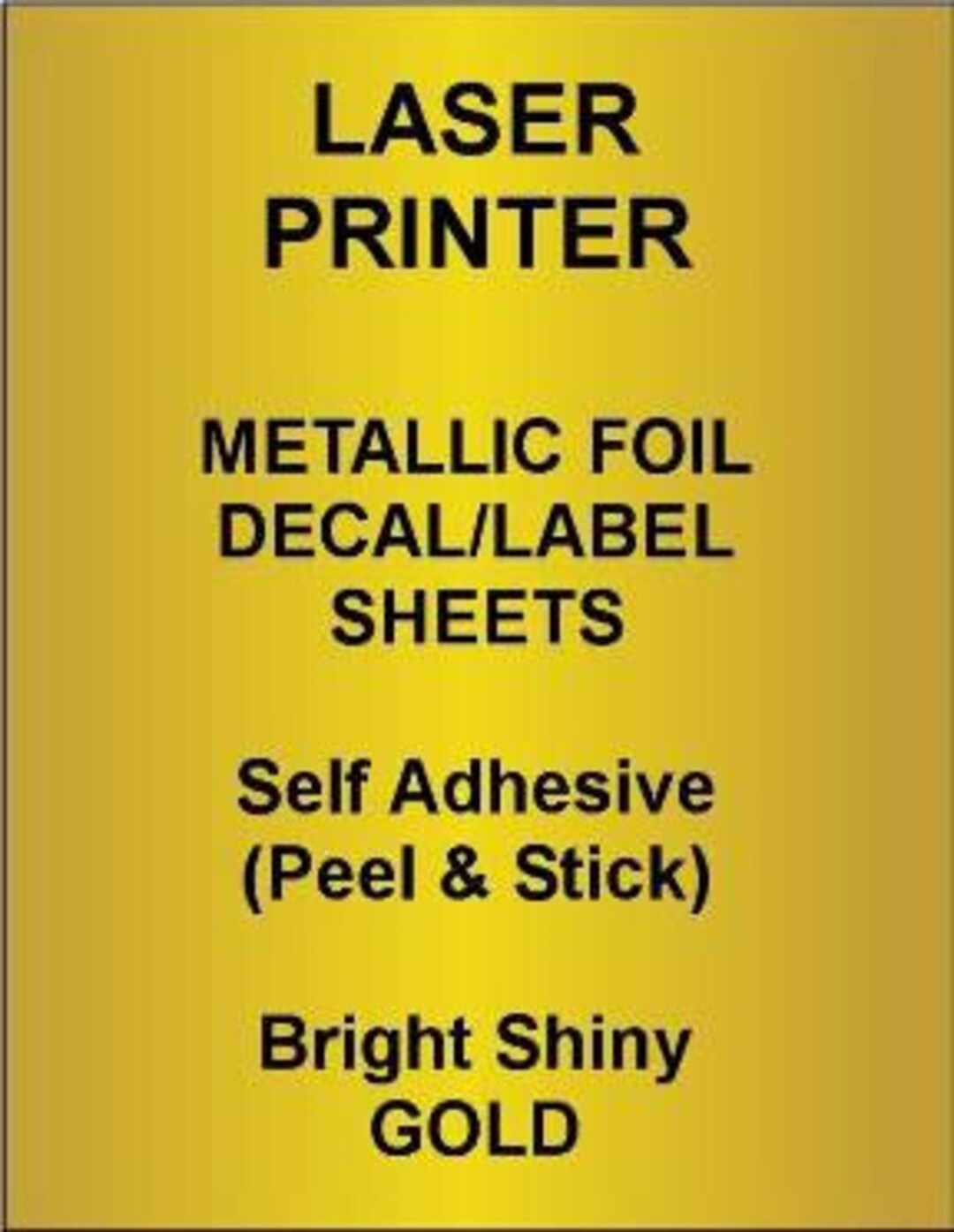 LASER PRINTER Gold or Silver Foil Decal Paper. Shiny Metallic Surface ...