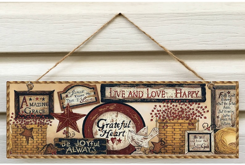COUNTRY Wood Sign 14" Long X 4.5 Wide - "rooster, Sunflowers, Count ...