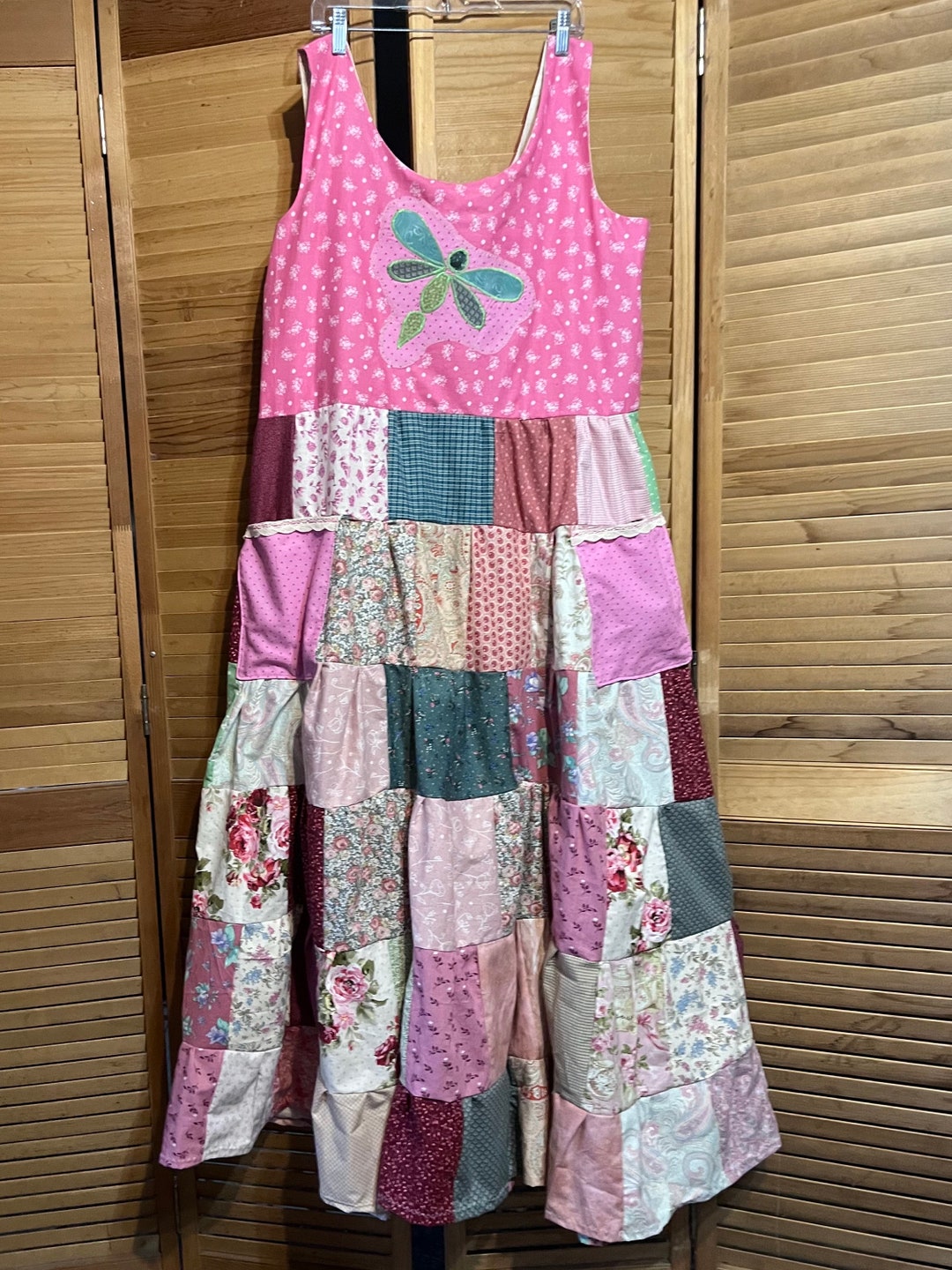 Dragonfly Classic Hippie Jumper Dress Patchwork Festival - Etsy