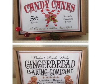 Gingerbread Sign Christmas Sign Gingerbread Words Holiday | Etsy