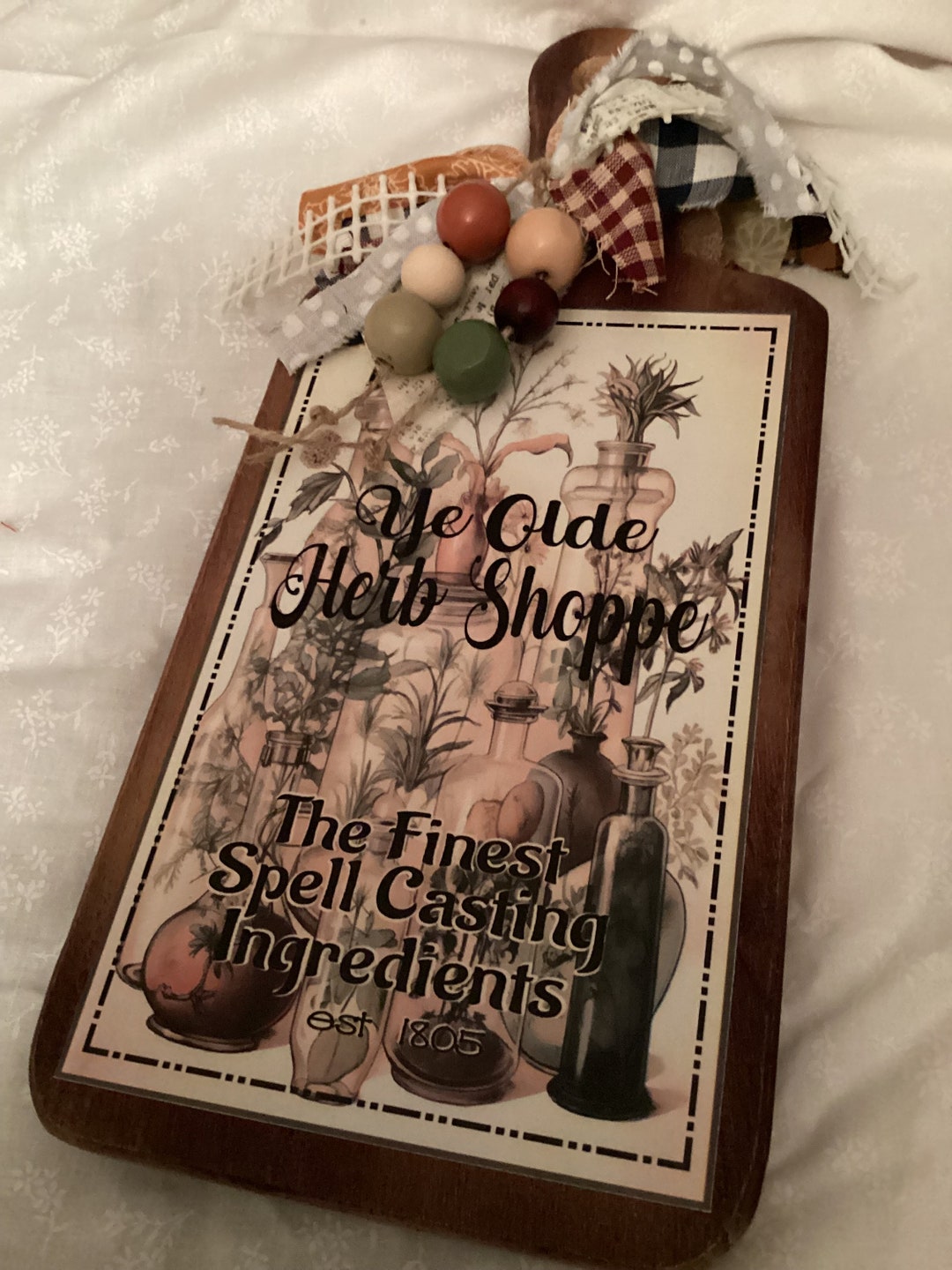 Halloween Bread Board Sign Village Herb Shoppe Halloween - Etsy