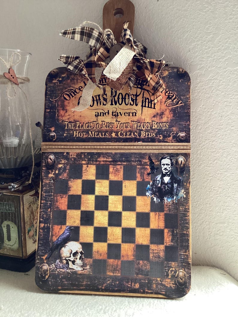 Cutting Bread Board: Legend of Sleepy Hallow Checker Board Sign ...