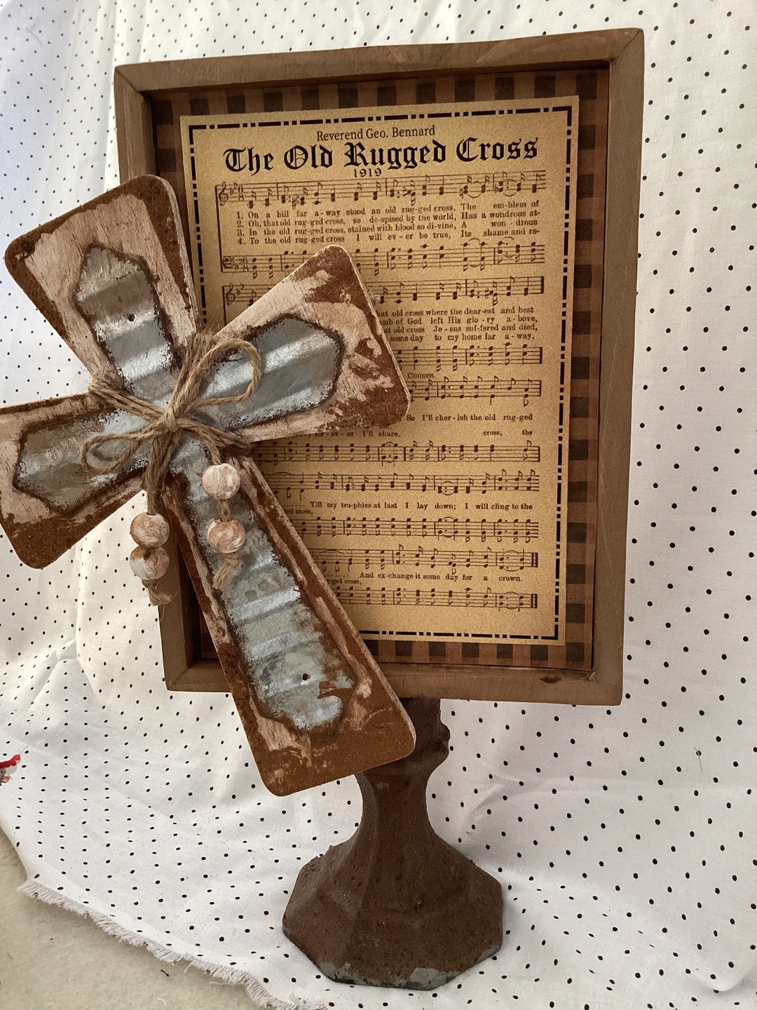 Old Rugged Cross Sign Decor, Rustic Easter Sign, Rusty Look Rugged ...