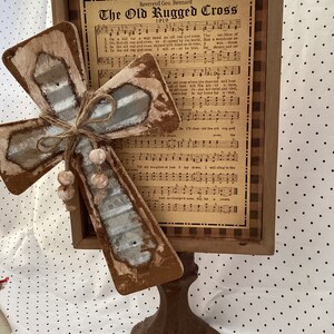 Old Rugged Cross Sign Decor, Rustic Easter Sign, Rusty Look Rugged ...