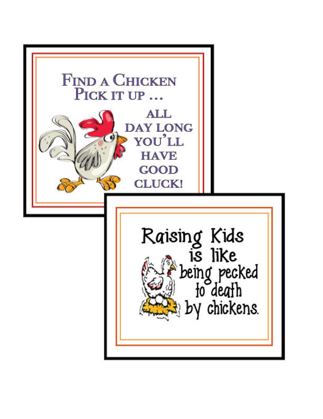Funny Chickens Sign Good Luck Chicken Sign Raising Kids - Etsy
