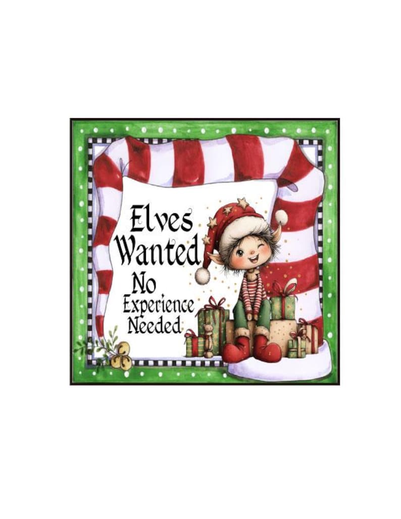 Elves Wanted Sign, Christmas Sign, Elf Sign - Etsy
