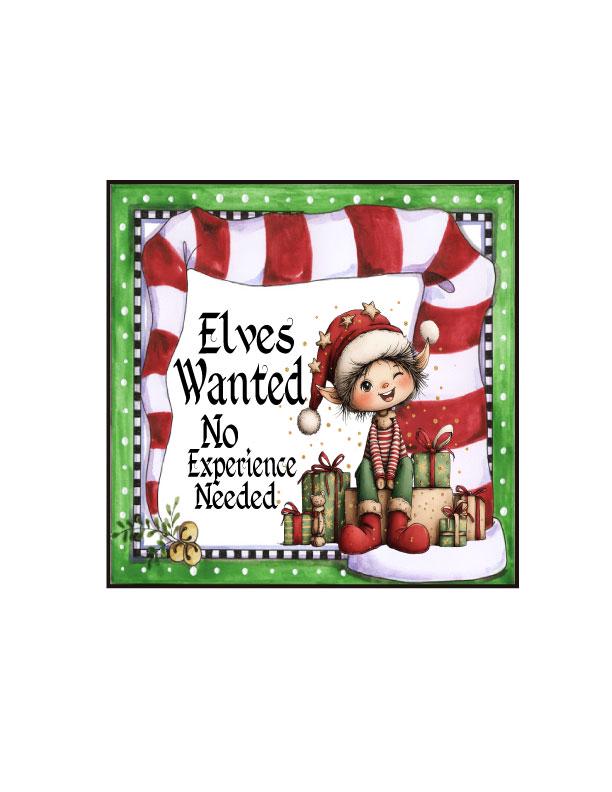 Elves Wanted Sign, Christmas Sign, Elf Sign - Etsy