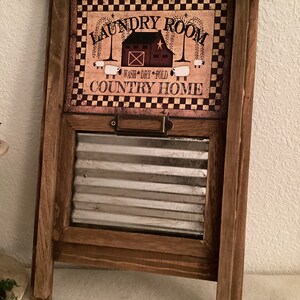 Small White Antiqued Washboard, Small Laundry Room Washboard, Shabby ...