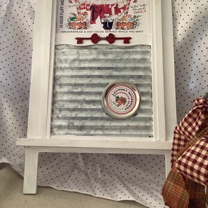 Gingerbread Laundry Washboard, Small Holiday Laundry Room Washboard ...
