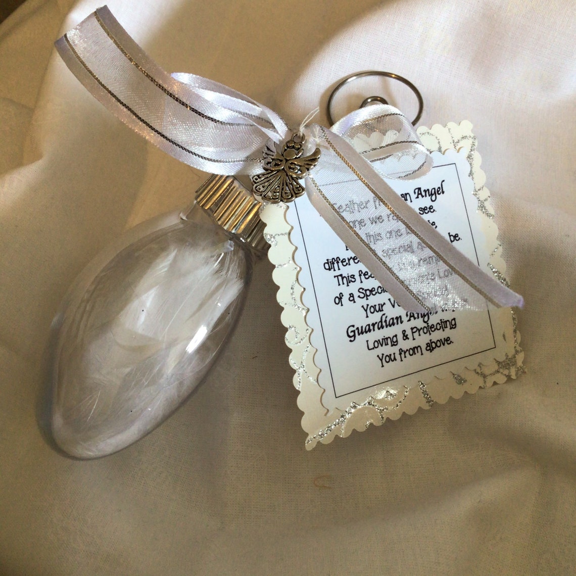 Personalized Angel Feather From Heaven Ornament Mothers Day | Etsy