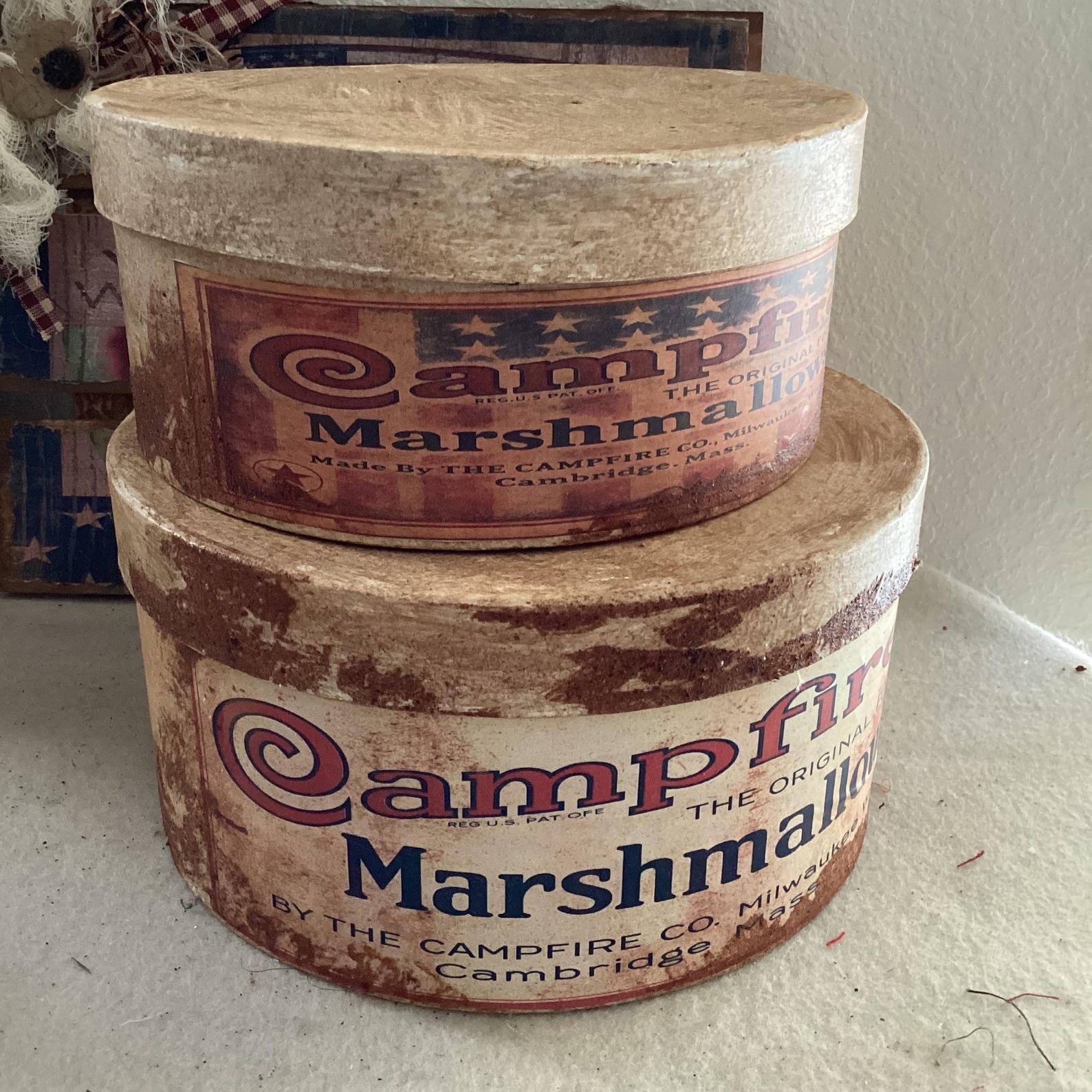 Stacking Marshmallow Boxes: Retro Campfire Marshmallow Two Sided ...