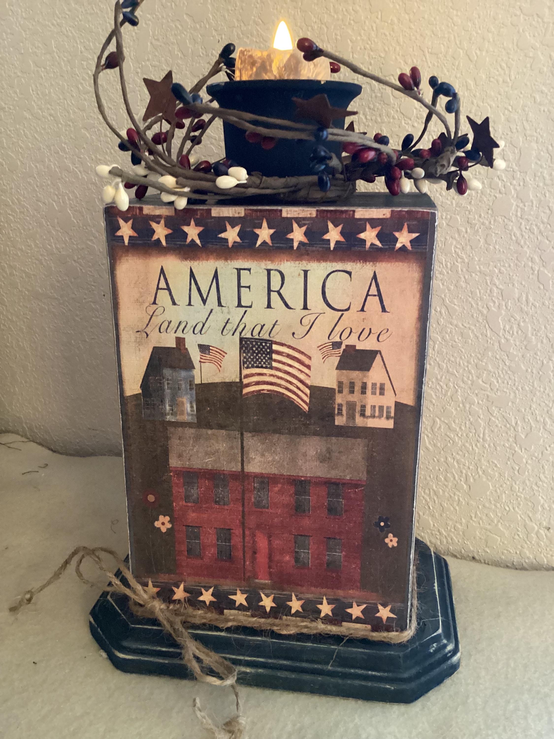 Wood Slat Sign: Vintage Patriotic Flag Sign - Etsy