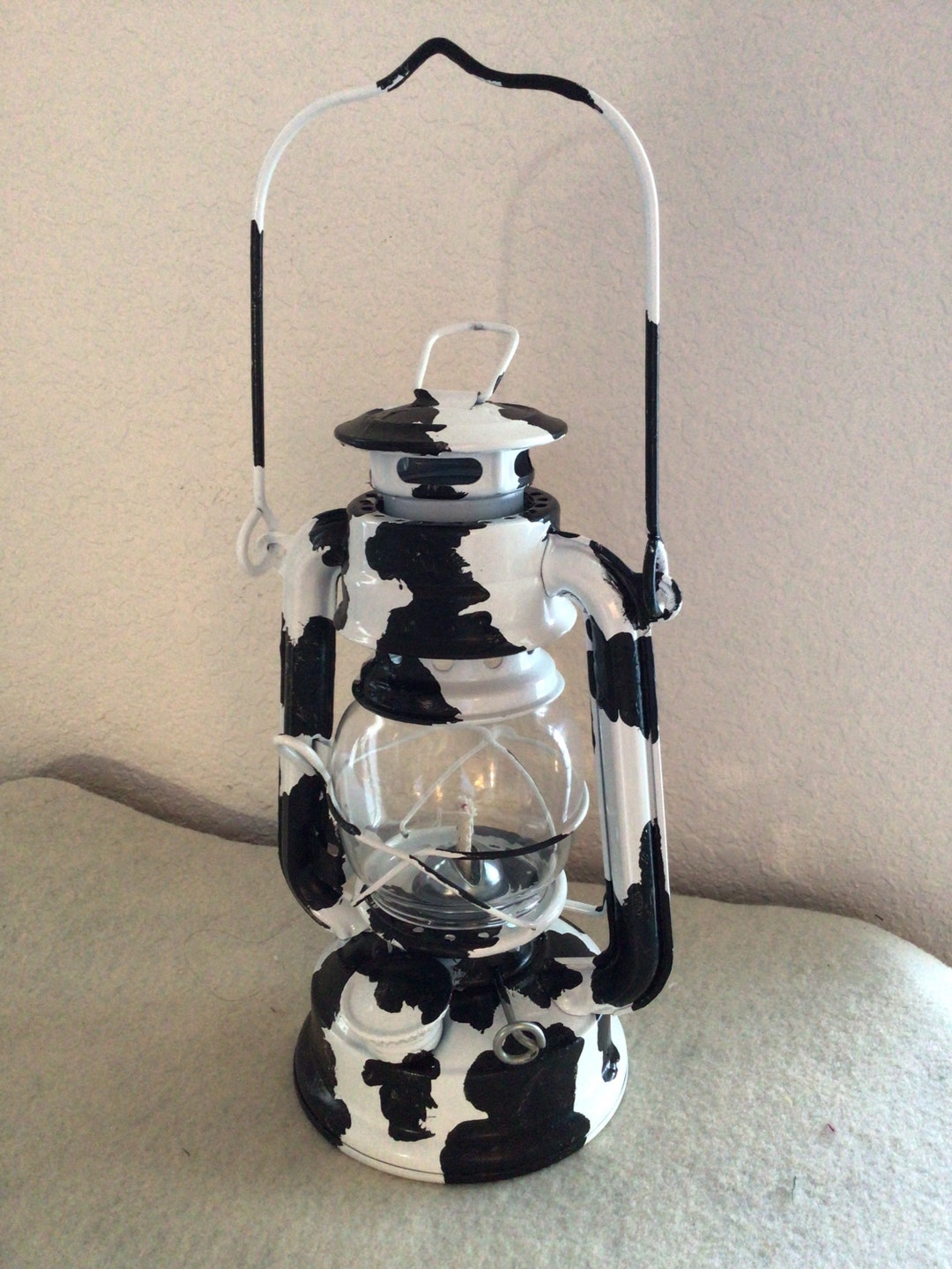 Small Cow Lantern, Cow Pattern Kerosene Lantern Decor, Lantern Skull ...
