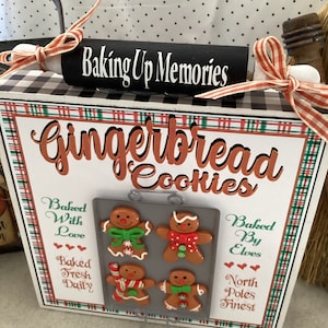 Gingerbread Cookies Sign, Christmas Sign, Gingerbread Sign, Heartfelt ...