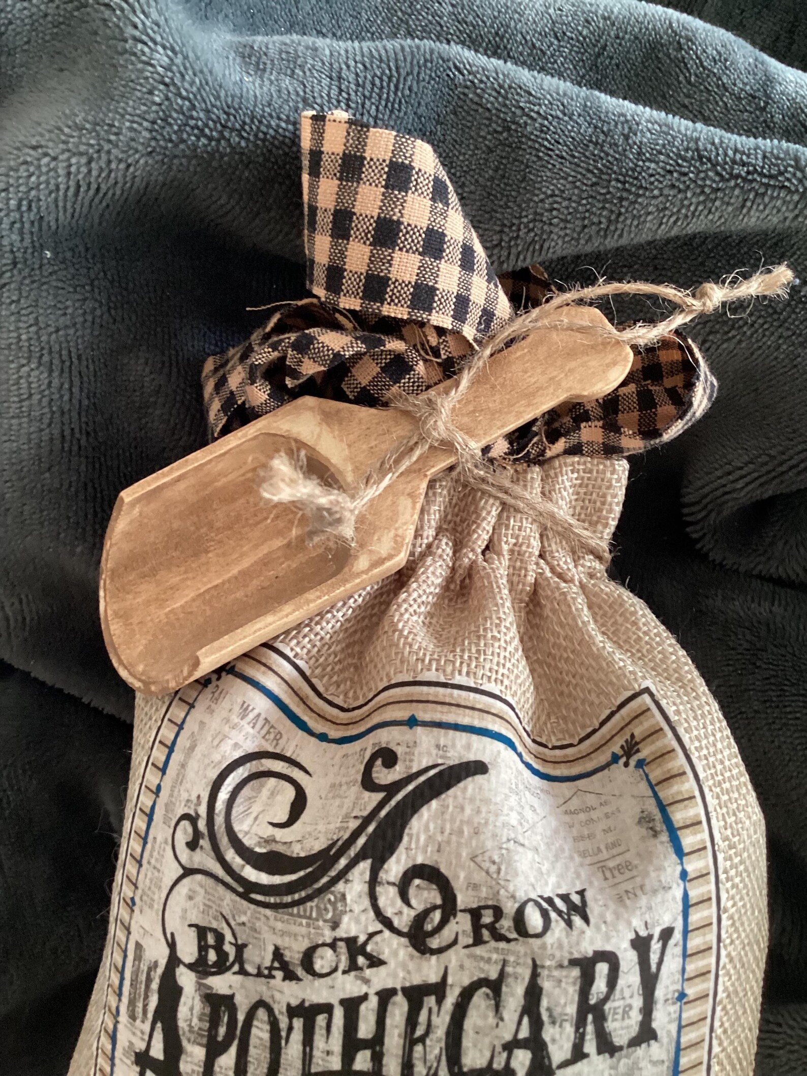 Burlap Pantry Bag: Black Crow Dried Potion Powder, Apothecary Bag - Etsy