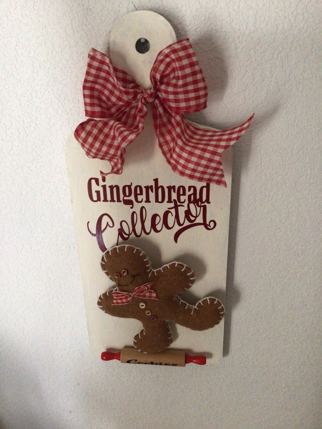 Gingerbread Breadboard Sign, Gingerbread Collector Sign, Christmas Sign ...