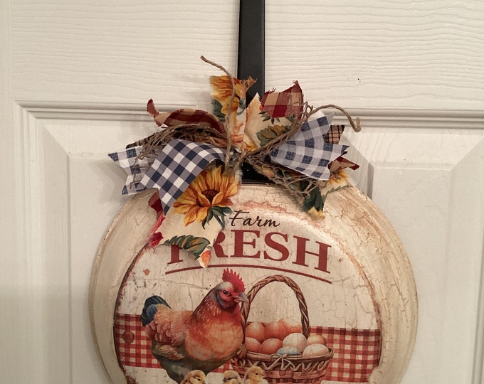 Frying Pan Decor, Hand Crafted Fresh Eggs Frying Pan, Life is Better ...