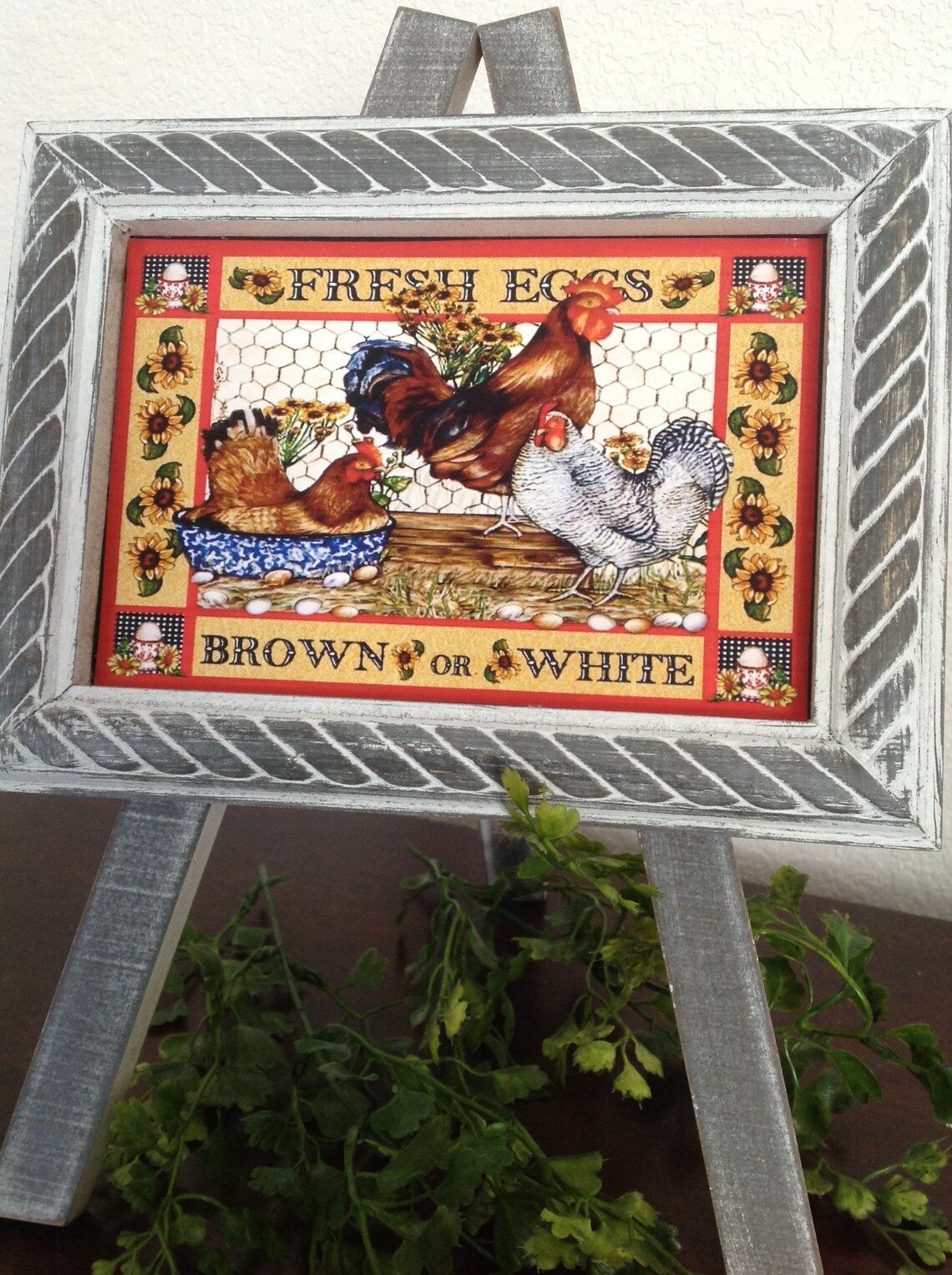 Rooster Sign Farmhouse Kitchen Sign Bed and Breakfast Faux | Etsy