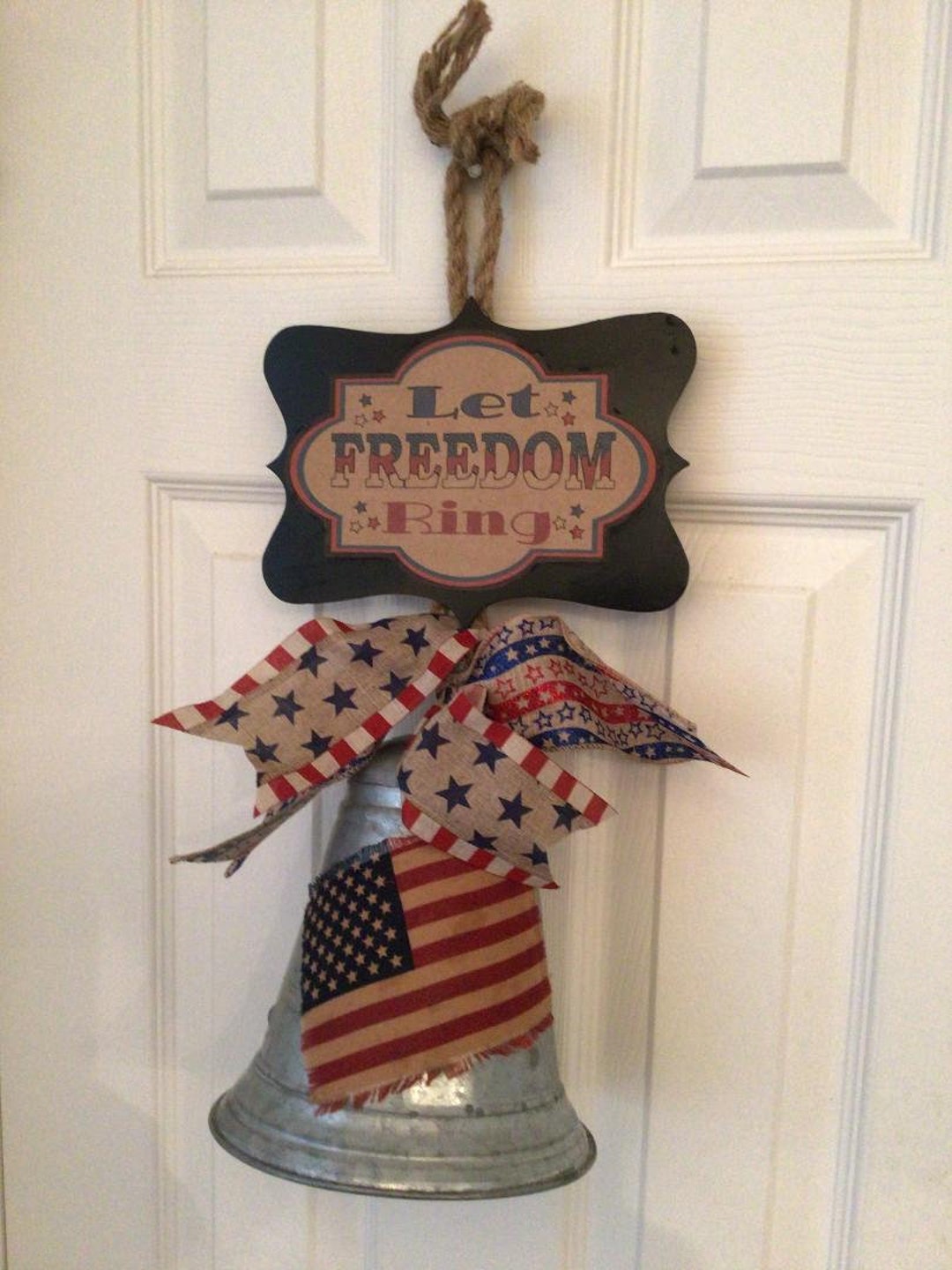Americana Bell Memorial Day Bell Decor 4th July Bell Sign - Etsy