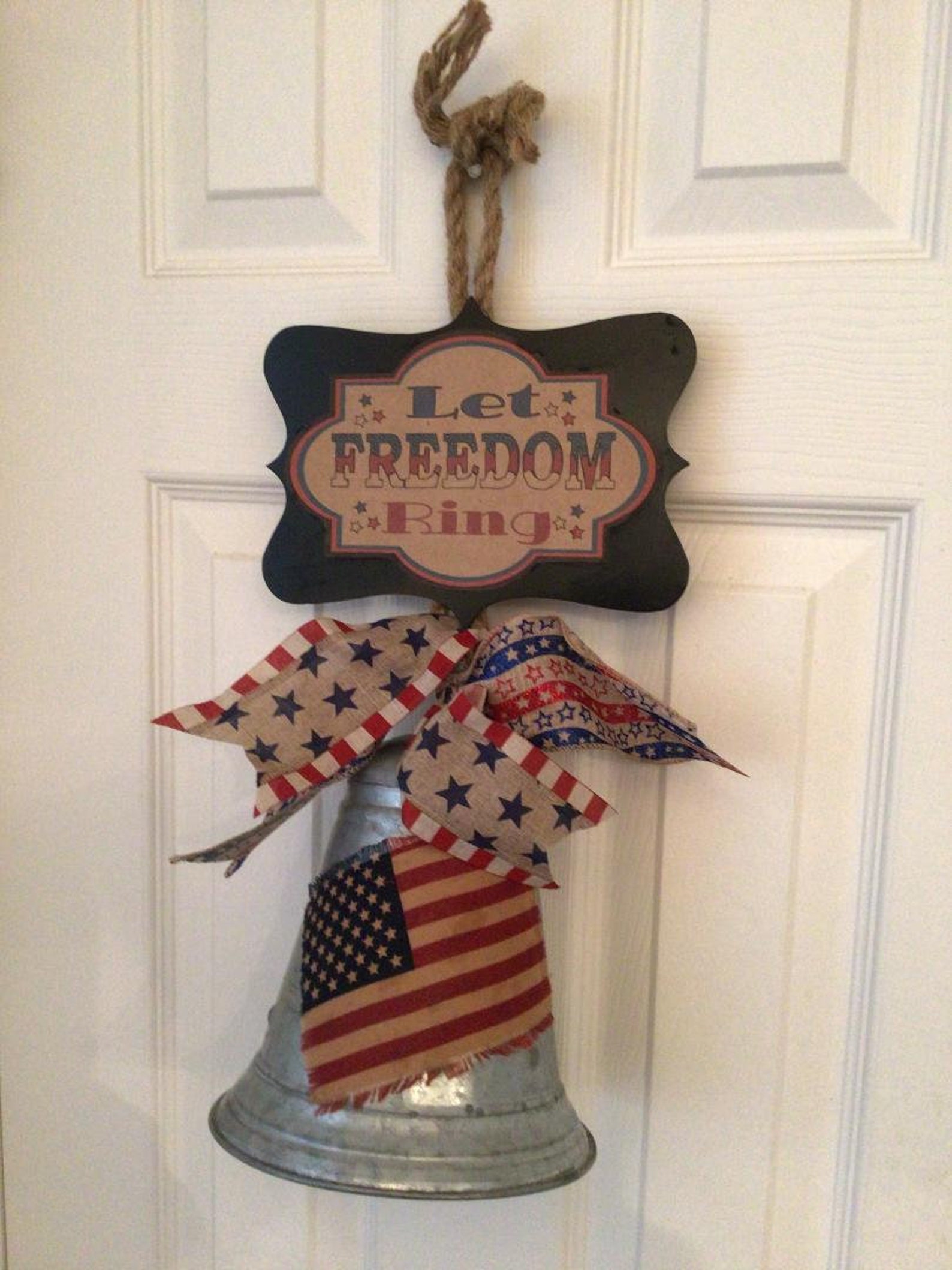 Americana Bell Memorial Day Bell Decor 4th July Bell Sign | Etsy
