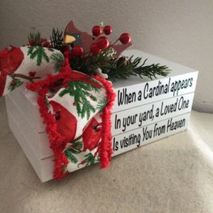 Wood Book Stack: Stacked Christmas Wood Books Blocks, Christmas Whimsey ...