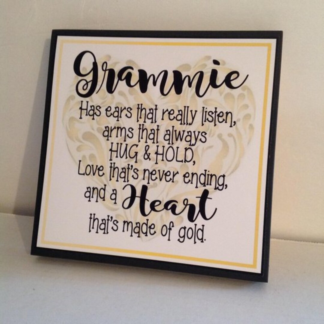 Grammie Heart Sign, Grandma Heart Sign, Grammy Mimi Grannie Sign ...