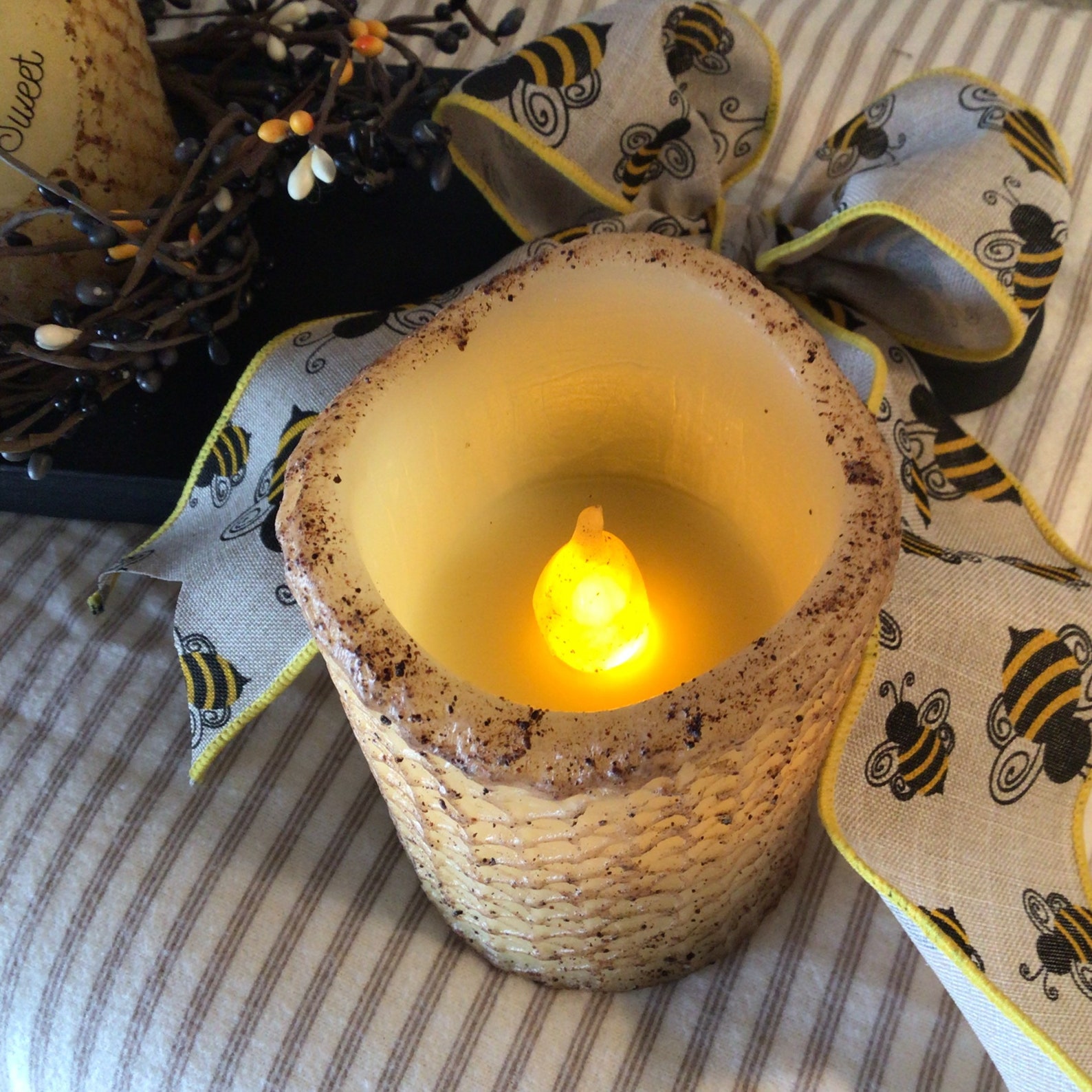 Wood Breadboard Always Bee Sweet Timer Candle Rustic Bee - Etsy