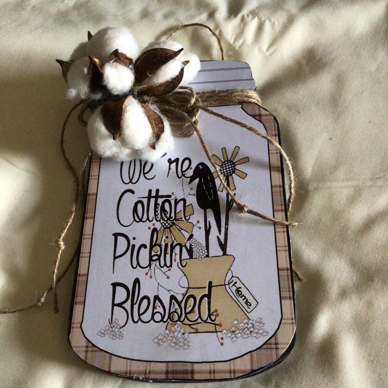 Wood Mason Jar Sign. Cotton Pickin Sign Wood Mason Jar - Etsy