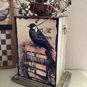 Crow Garland, Wooden Rustic Crow Garland, Primitive Homespun Black ...