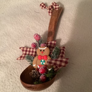 Gingerbread Man Wooden Spoon Ladle, Gingerbread Man Kitchen Decor - Etsy