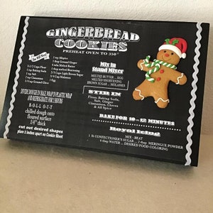 Gingerbread Breadboard Sign, Gingerbread Collector Sign, Christmas Sign ...