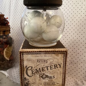 Cemetery Ghost Orbs, Handmade Halloween Dark, Ghost Orbs Display ...
