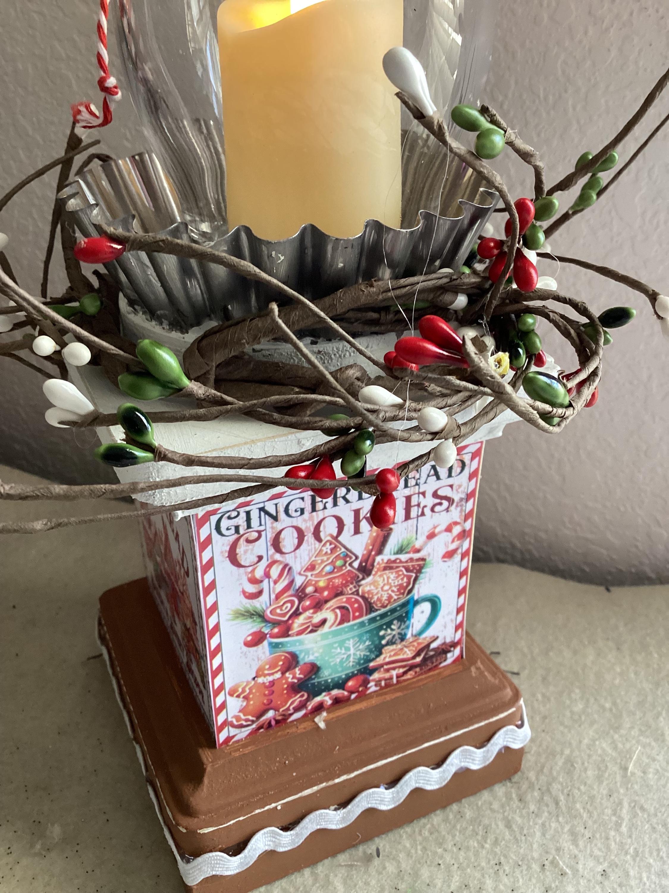 Block Candle Lantern: Gingerbread Christmas Wood Holiday Decor - Etsy