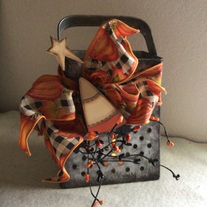 Rustic Christmas Rusty Bell Grater, Large Christmas Primitive Grater ...