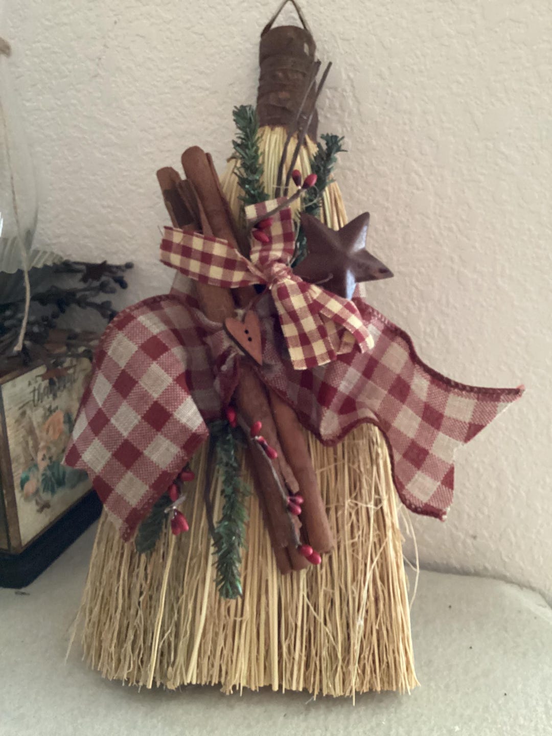 Rustic Cinnamon Sticks Whisk Broom, Country/fall Whisk Broom, Farmhouse ...