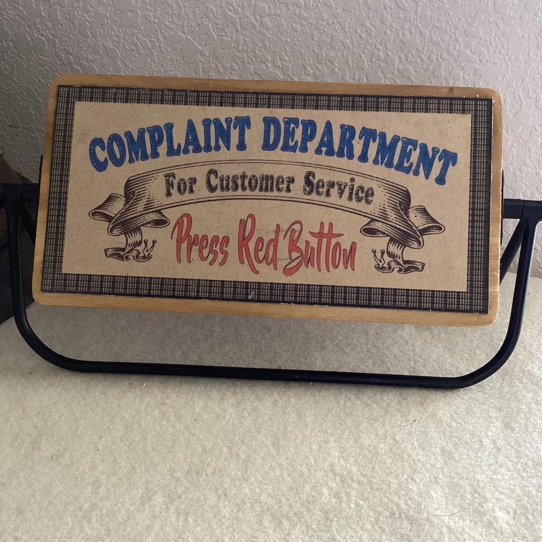 Complaint Department Rotating Two Sided Sign, Customer Servic Mouse ...