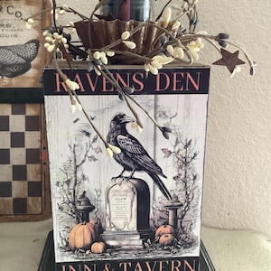 Crow Garland, Wooden Rustic Crow Garland, Primitive Homespun Black ...