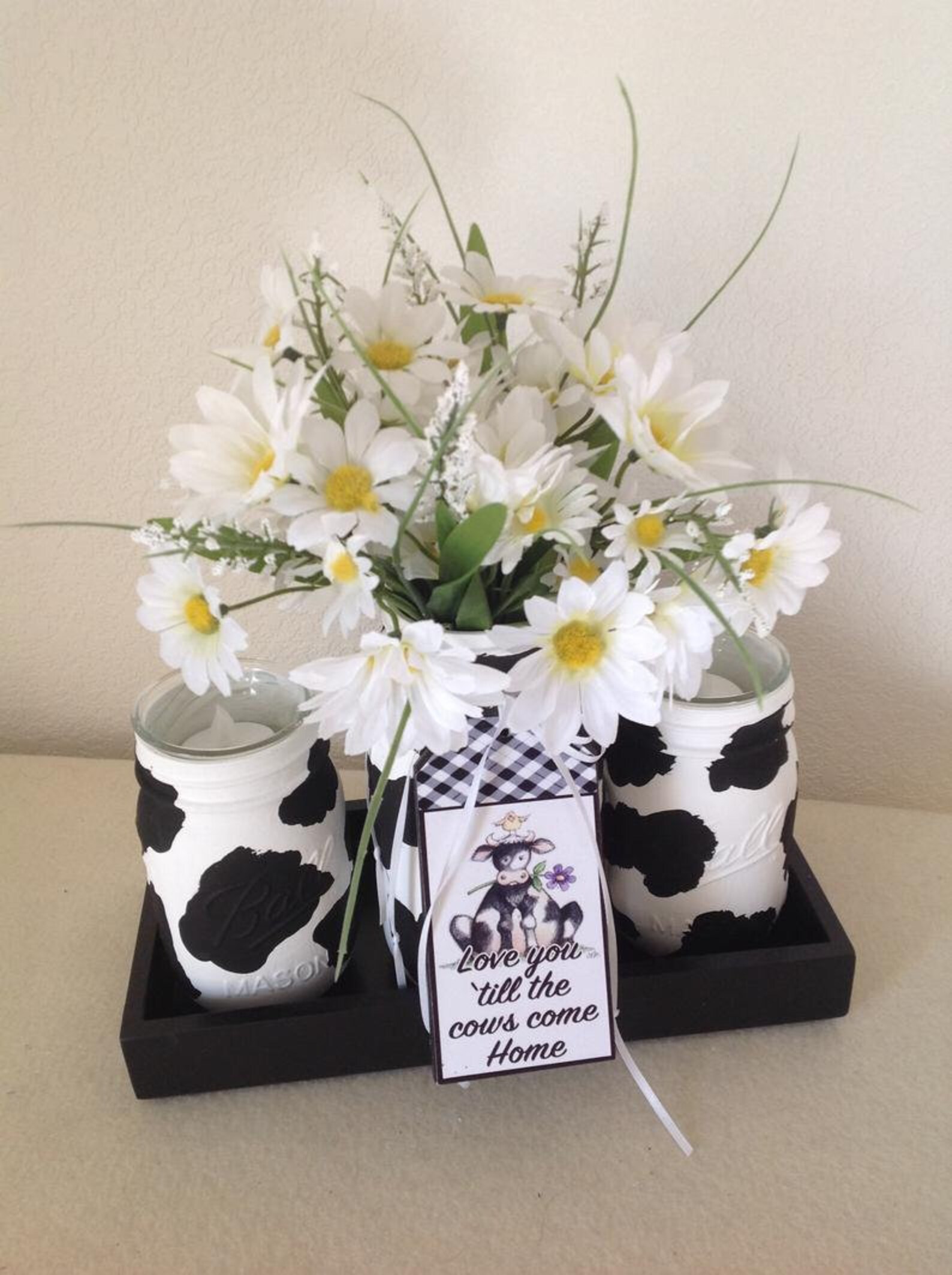 Cow Chalkboard Sign Buffalo Check Kitchen Cow Sign Buffalo - Etsy