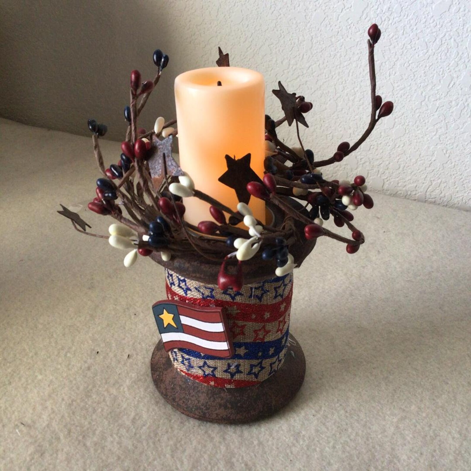 12 Americana Wreaths 12 Memorial Day Mason Jar Votive - Etsy