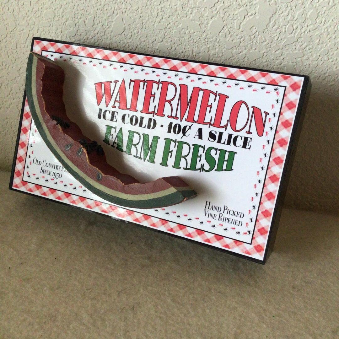 Watermelon Sign, Farm Fresh Watermelon, Wood Watermelon Sign, Summer ...