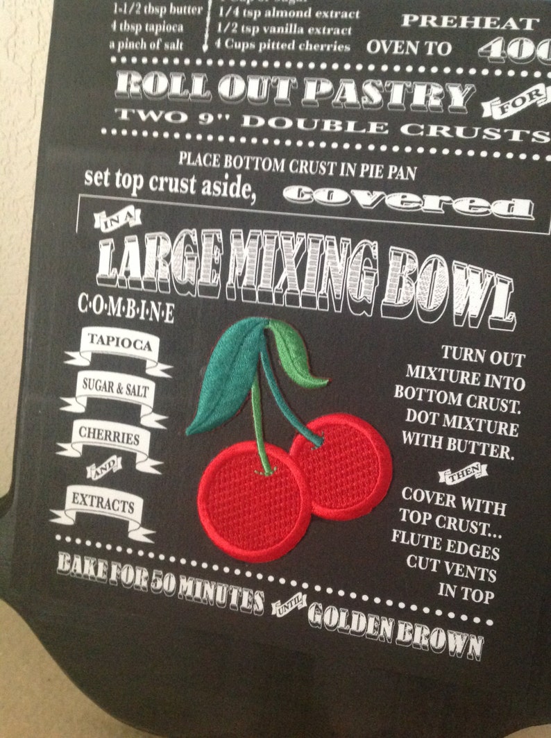 Cherry Pie Recipe Sign Tavern Wood Sign Kitchen Signs | Etsy