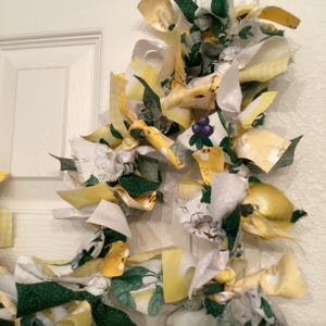 10’ Lighted Garland, Rose Garden Rag Garland, Spring Summer Easter ...