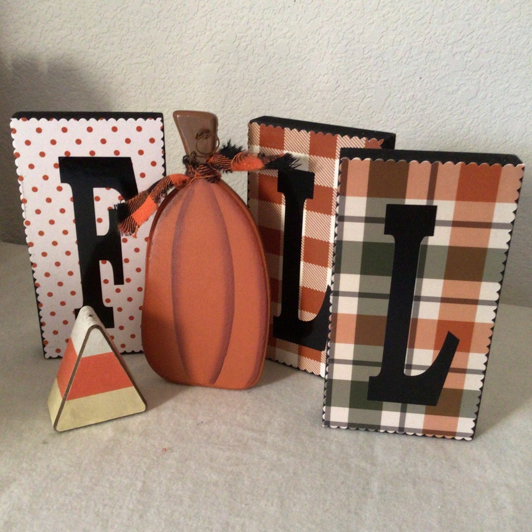FALL Blocks Fall and Pumpkin Blocks Fall Candy Corn Decor - Etsy