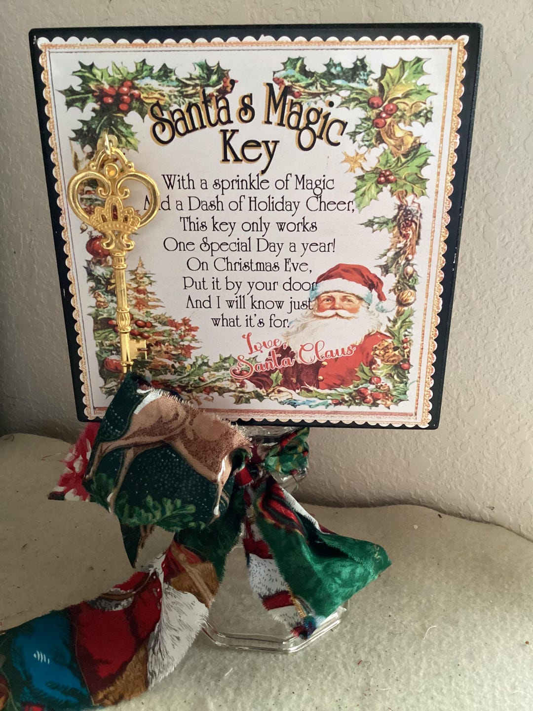 Santas Magic Key: Santa Christmas Sign - Etsy