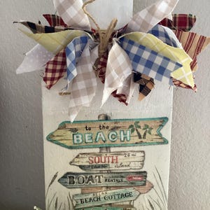 Beach Cutting Board Breadboard Sconce Sign, Sea Shells Sconce, Seaside ...