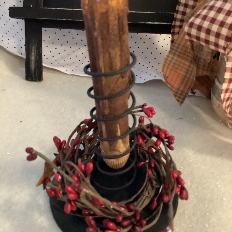 Spiral Spring Candle Holder: Red/burgundy Pip Berry Rusty Stars, Grunge ...