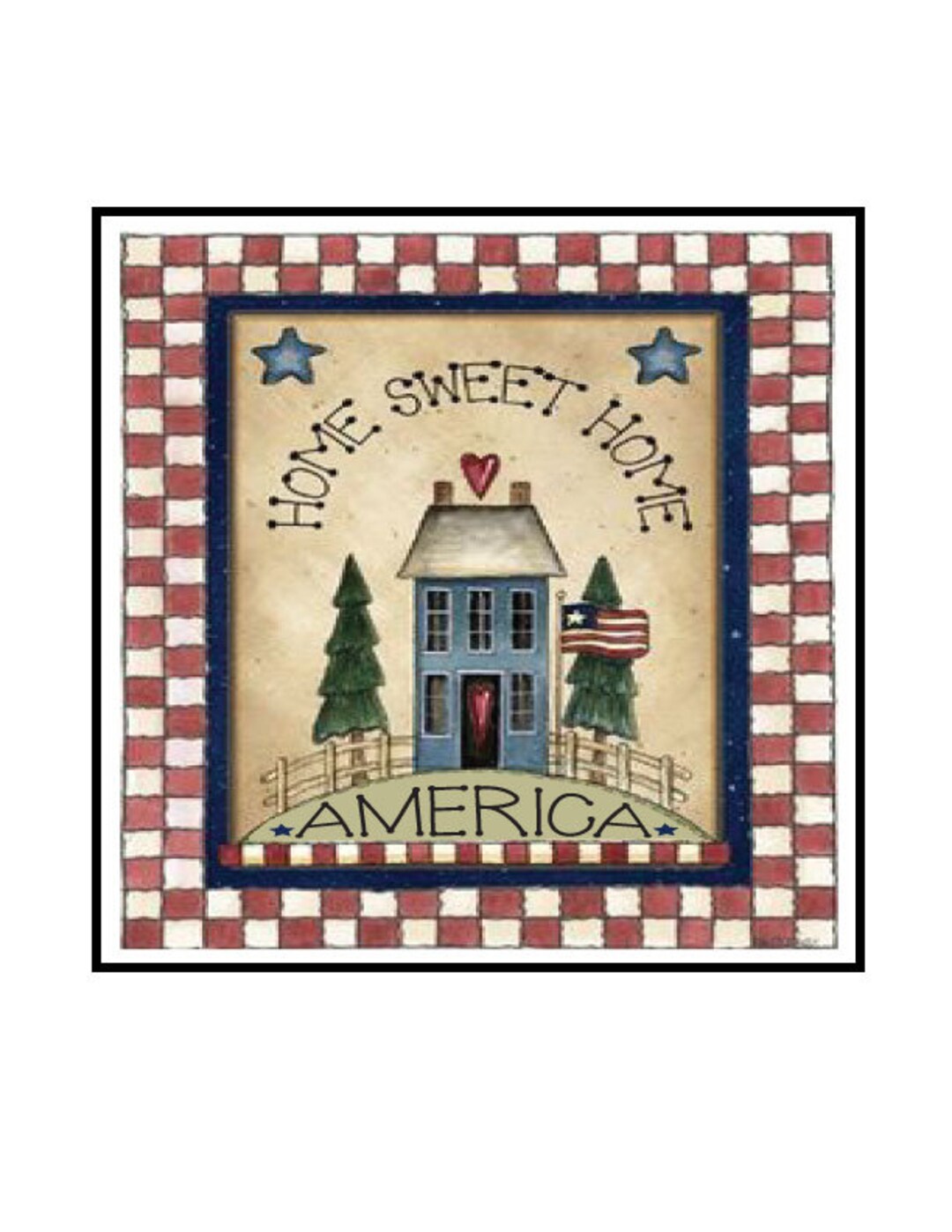 Americana Sign, Home Sweet Home Sign, Memorial Day Heartfelt Spring ...